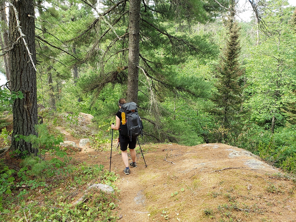Camping next to a waterfall at George Crosby Manitou State Park