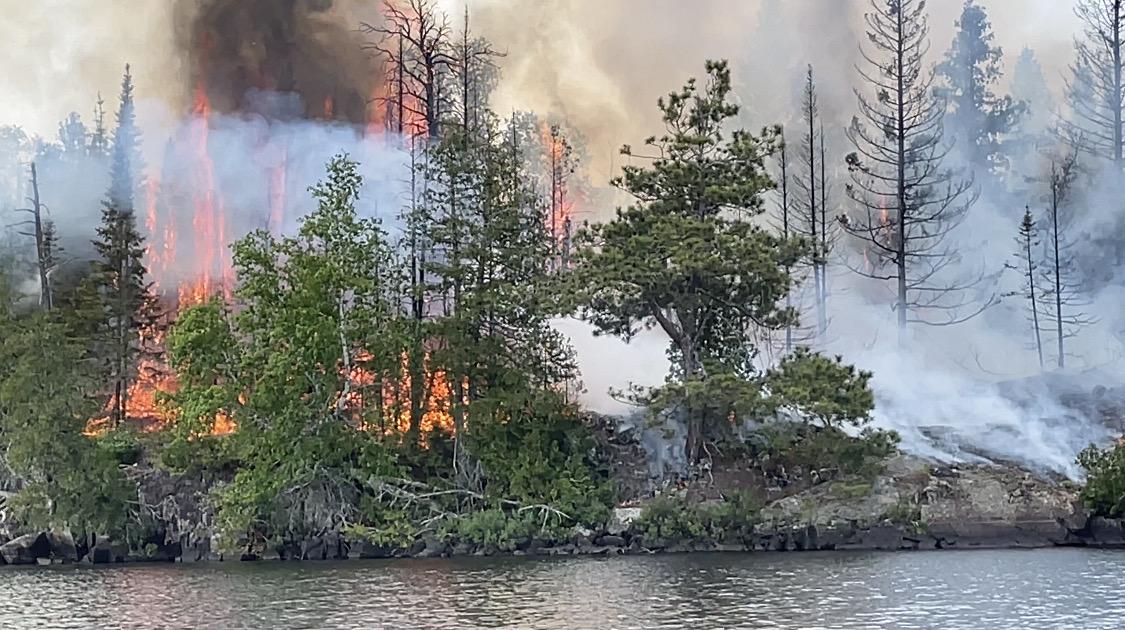 Spice Lake Wildfire in Boundary Waters Canoe Area