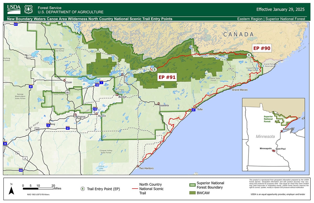 New BWCA entry points ease thru-hiker crossing of Gunflint Trail ...