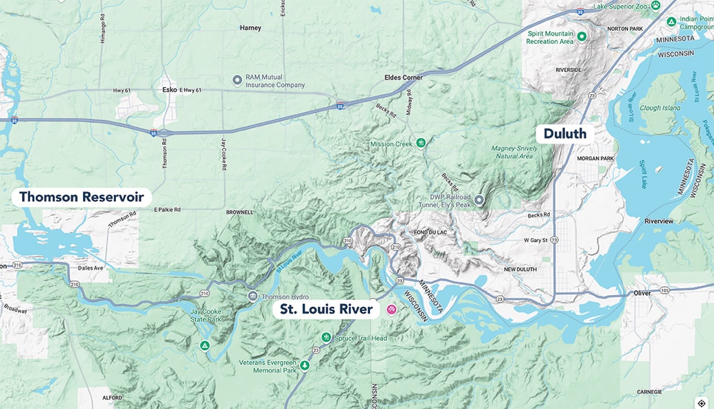 Major cleanup of Thomson Reservoir along the St. Louis River