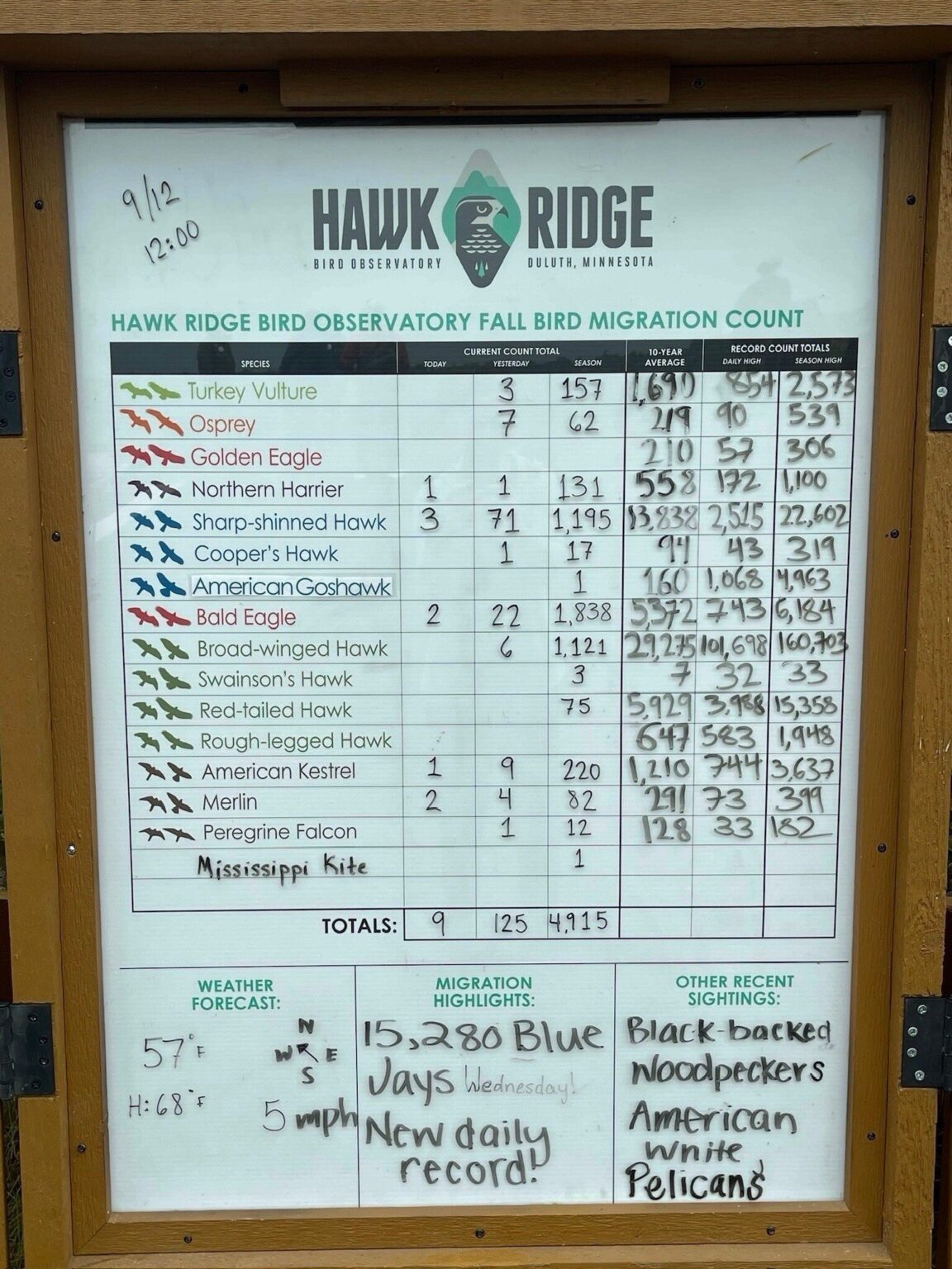Hawk Ridge Bird Observatory in Duluth, MN